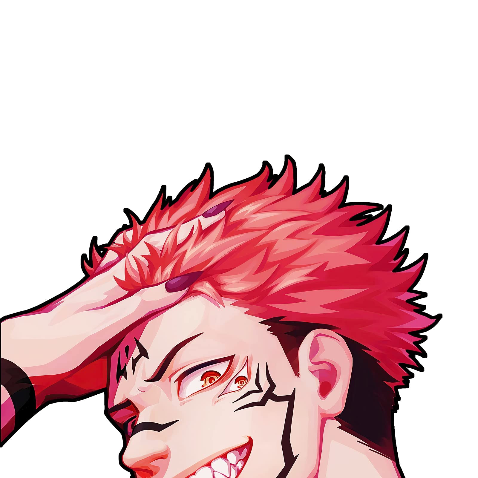 Buy 2 Pack Jujutsu Kaisen Sukuna Peeker- Peeking Funny Car Decals ...