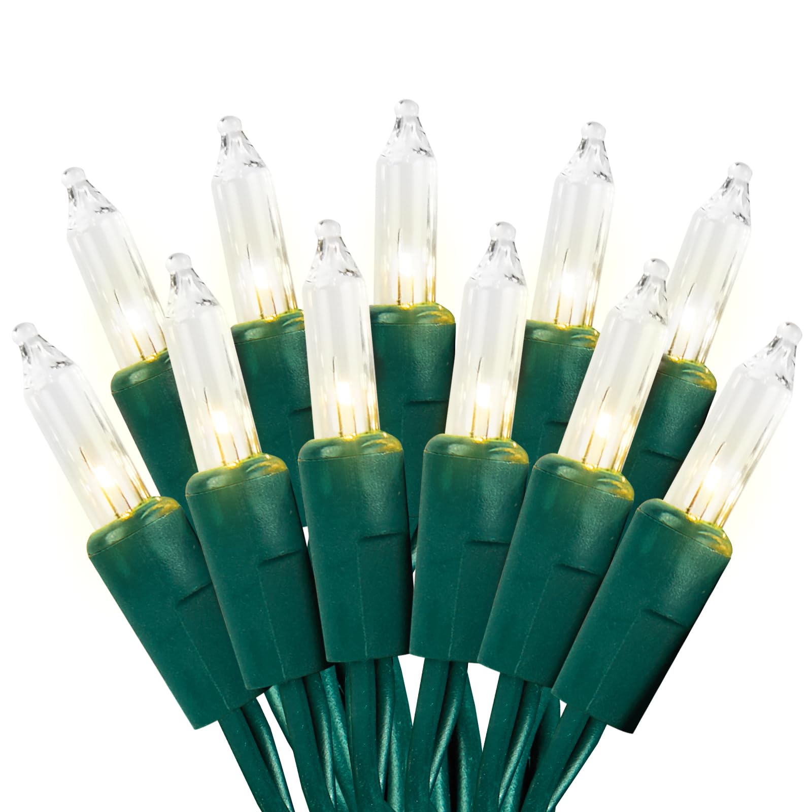 Amazon.com: Clear Christmas Lights 100 Count, 21ft Christmas Tree ...