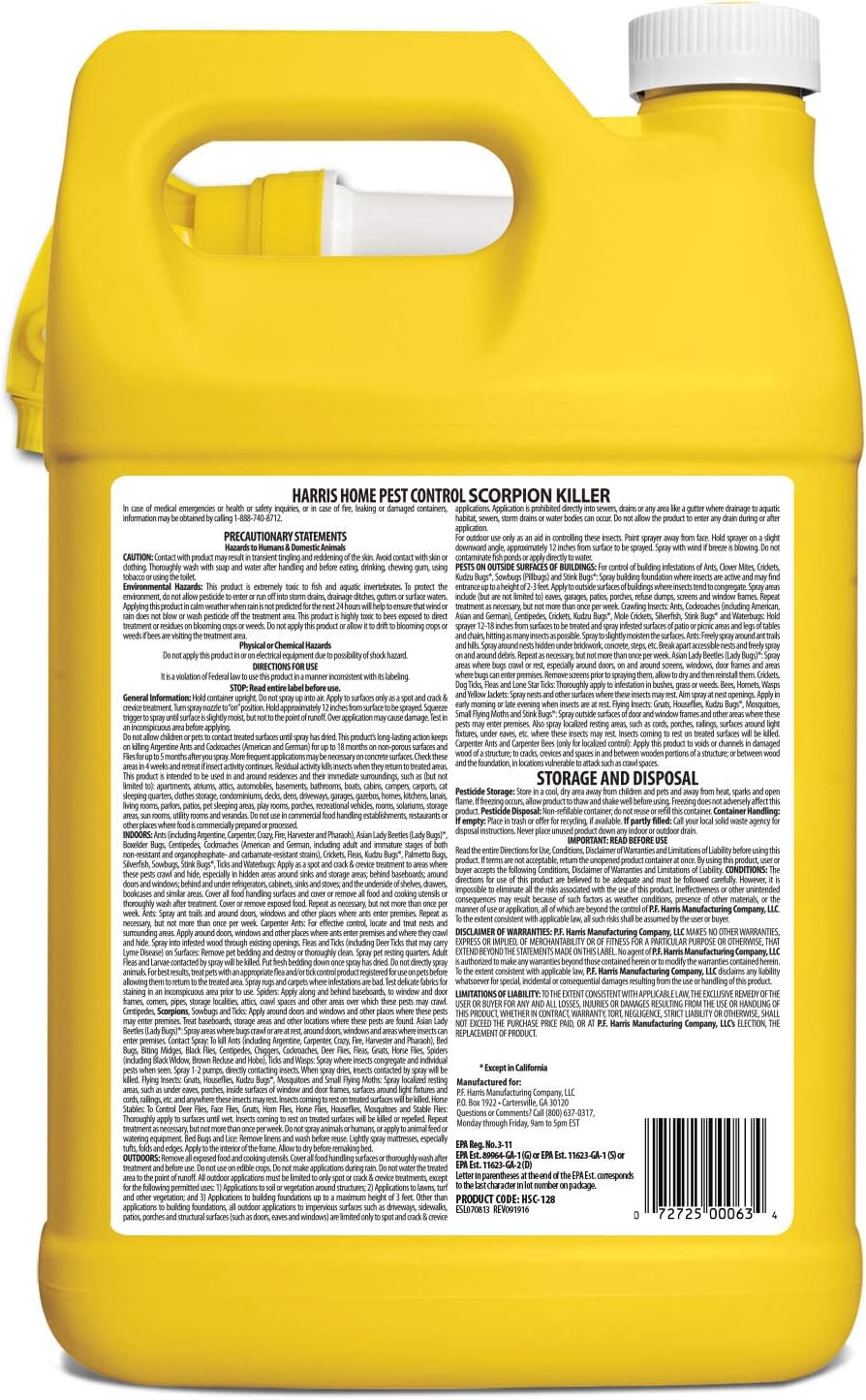 HARRIS Scorpion Killer spray líquido con fórmula sin olor y sin manchas ...