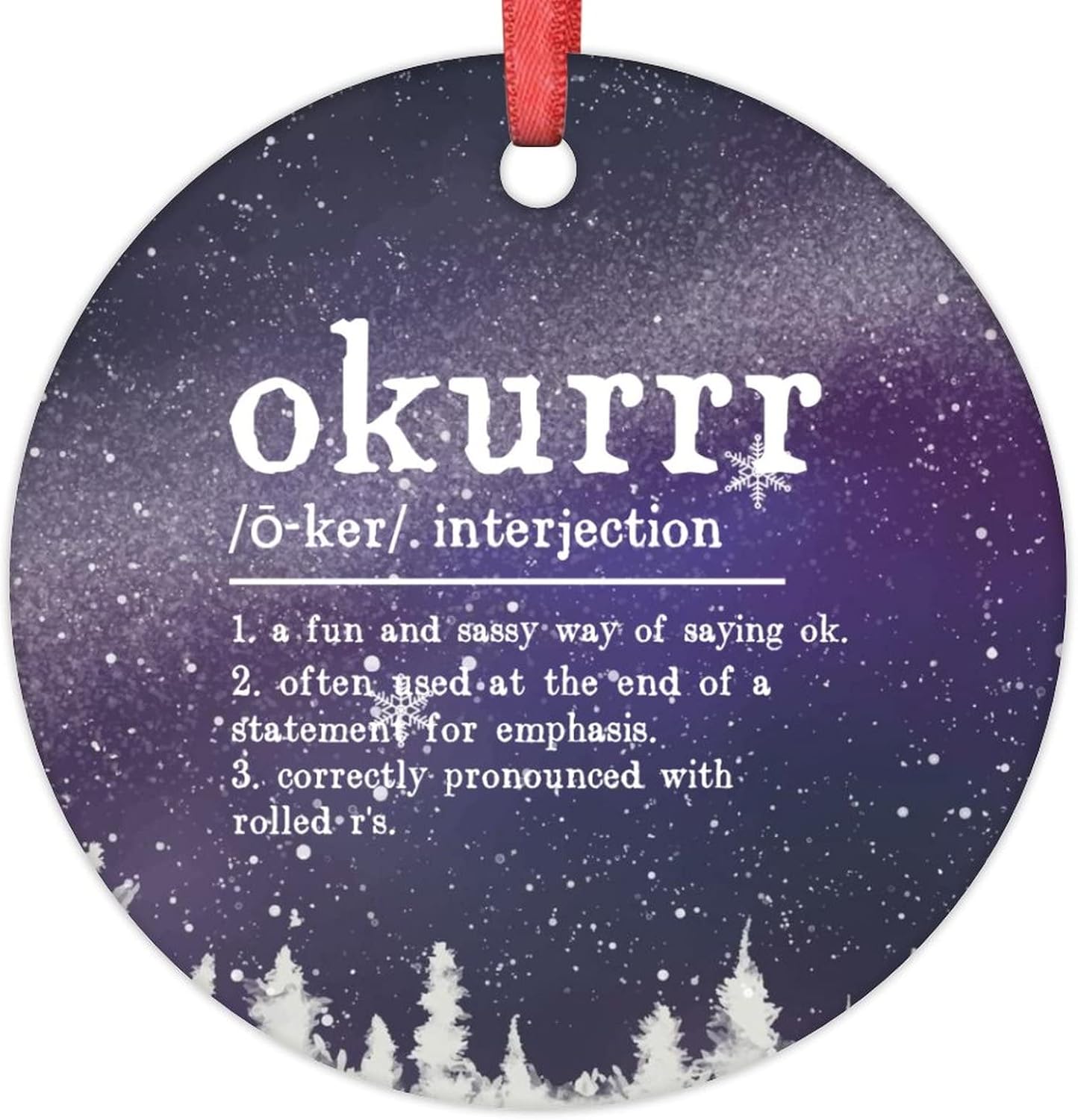 Amazon.com: DOREENABE Okurrr Definitions Christmas Tree Ornaments ...