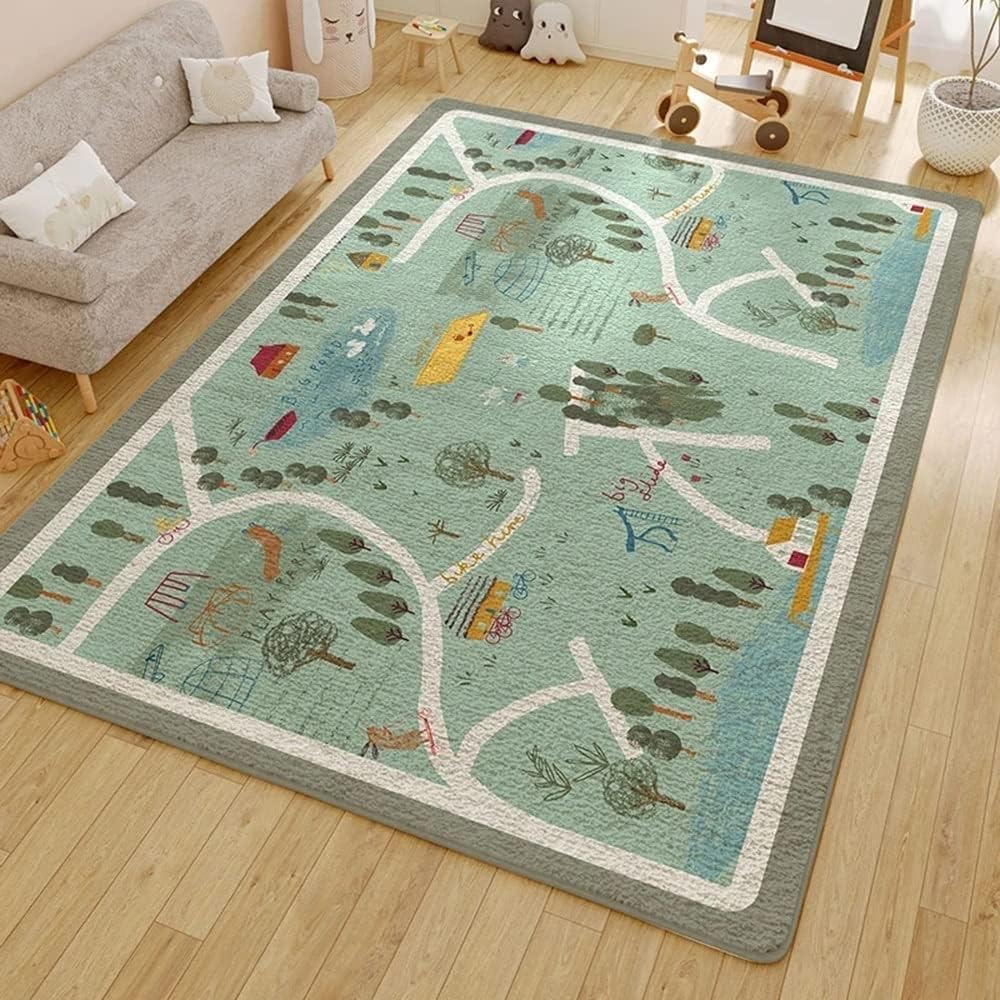 Kids Playmat | Children's Play Rug | Grey Kids Rug for Floors | Perfect ...