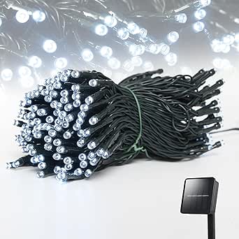 Dailyart Solar String Lights Outdoor, 82ft Cool White Solar String ...