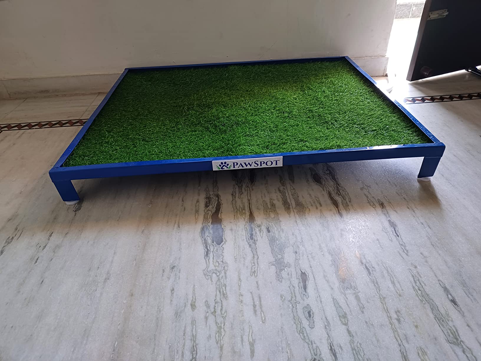 Buy PAWSPOT pet Dog Toilet (Aluminium Metal Litter Tray with Artificial ...