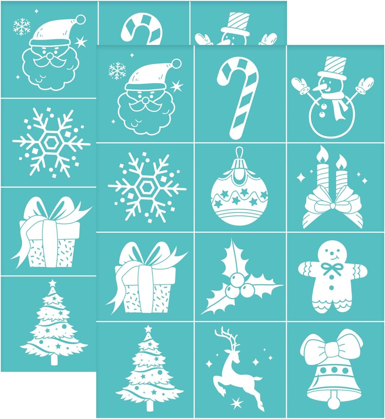 OLYCRAFT 2pcs Silk Screen Stencils Self Adhesive Stencils Snowman Mesh olycraft-2pcs-silk-screen-stencils-self-adhesive-stencils-snowman-mesh