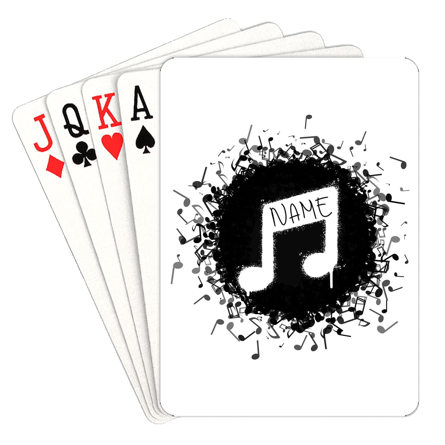 Amazon.com: Personalized Music Playing Cards Custom Deck of Playing ...