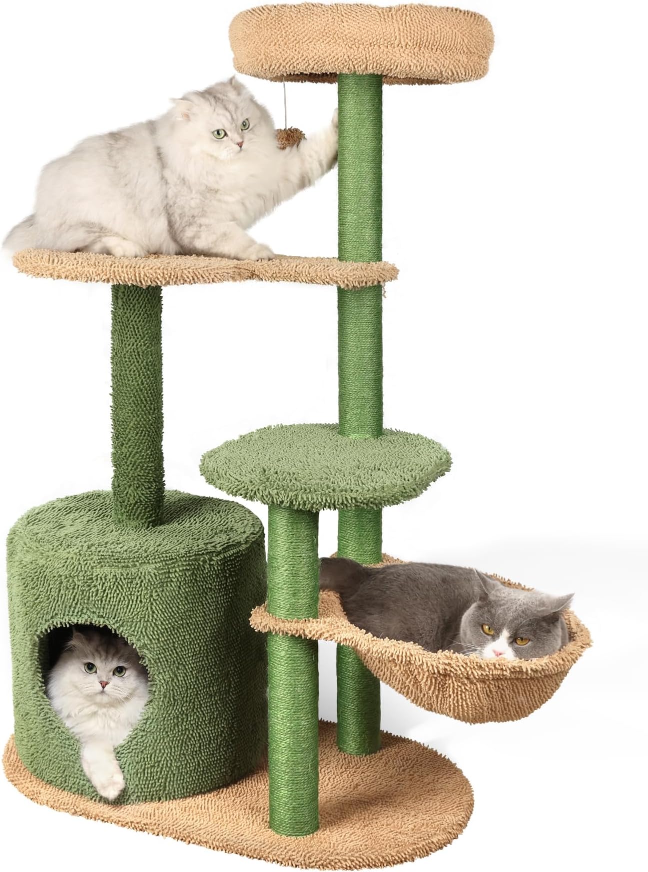 Amazon.com : Liaakrr Cactus Cat Tree, 46" Cat Tower for Indoor Cats ...