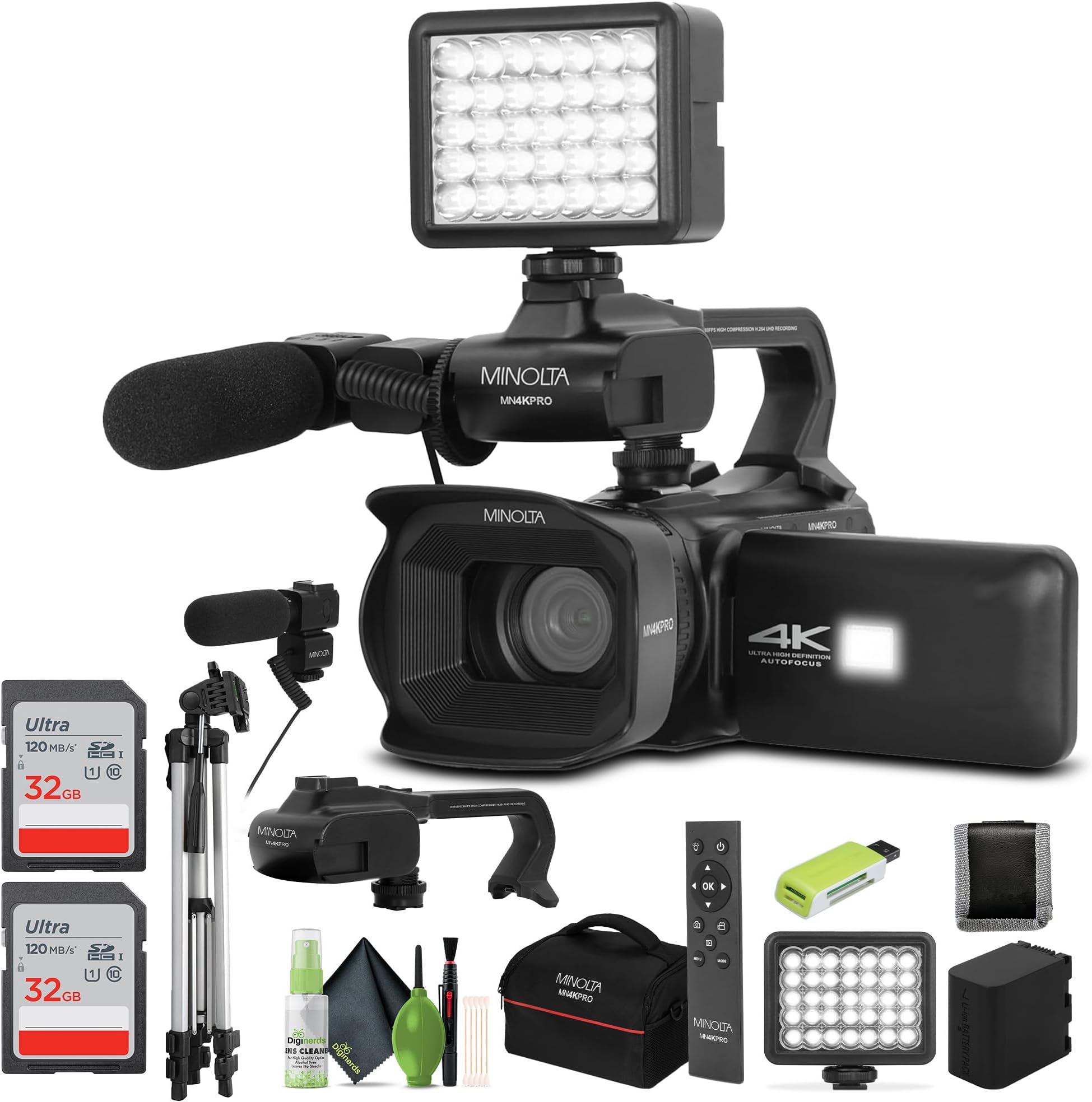 Amazon.com : Minolta 64MP 4K60FPS VLOG Camera Kit – Digital Autofocus ...