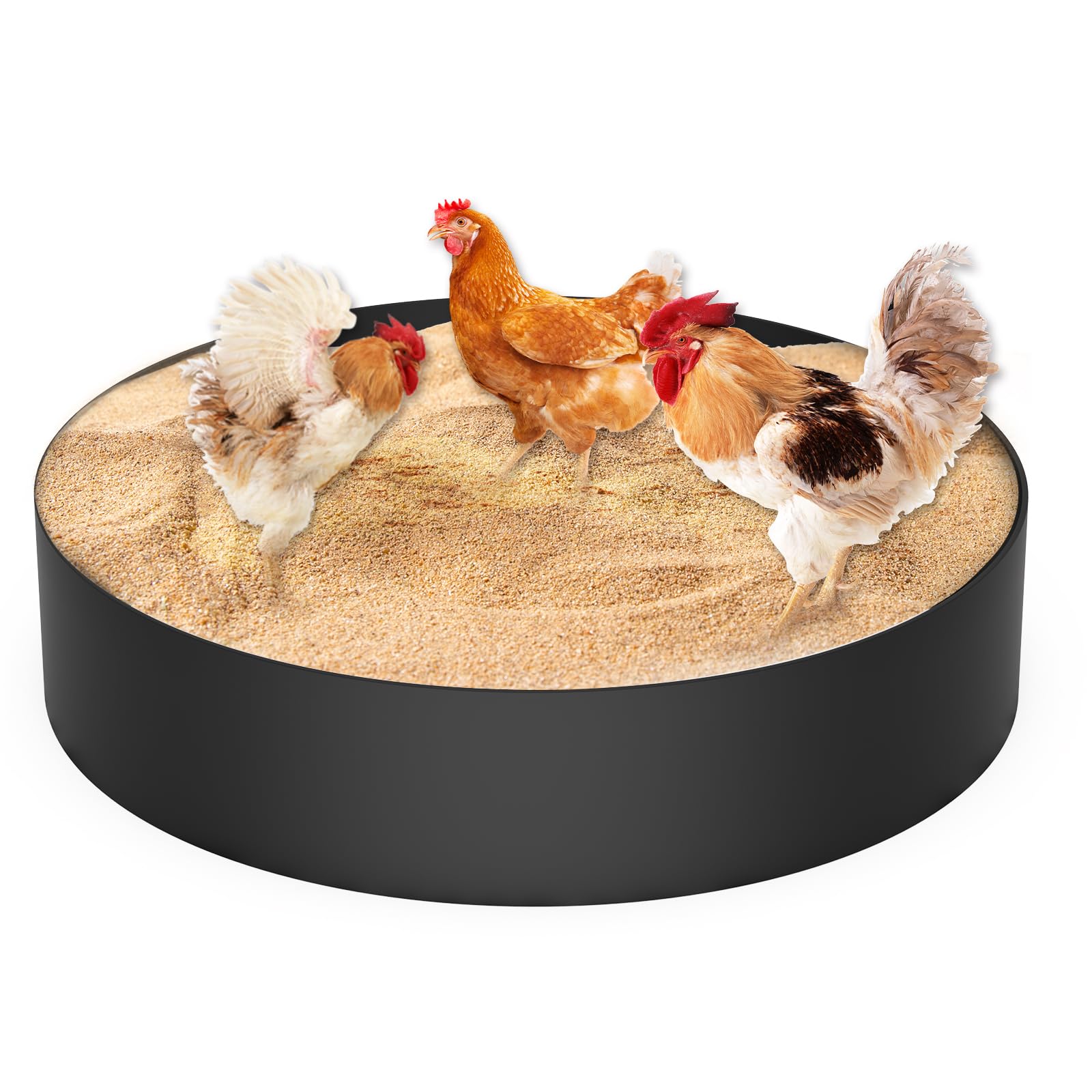 Amazon.com : GHWMYD Chicken Dust Bath Tub, Round Chicken Lime Grit ...