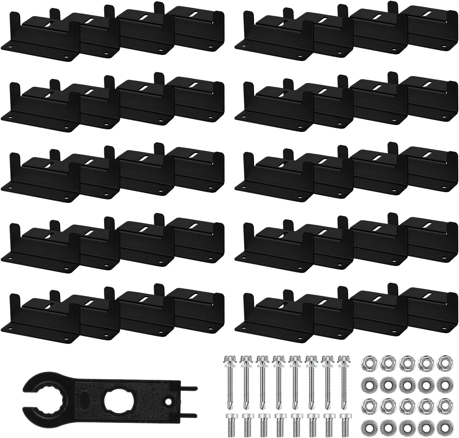Amazon.com: Tatuo 40 Pcs Solar Panel Mounting Brackets Z Bracket ...