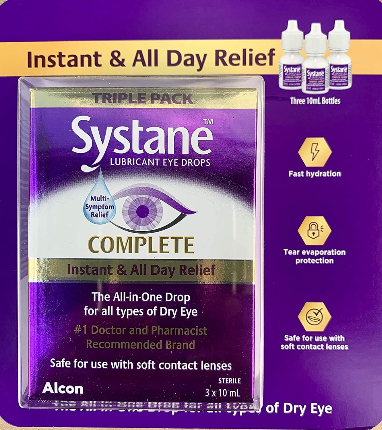 Systane Complete Lubricant Eye Drops - Pack of 3 Nepal | Ubuy