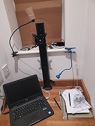 HEMUDU Dual Monitor Articulating Desk Mount Arm Stand - Vertical Stack ...