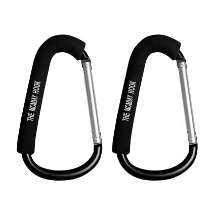 Amazon.com: The Original Mommy Hook Stroller Accessory Black (2 Pack ...