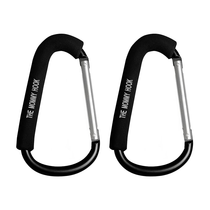 Amazon.com: The Original Mommy Hook Stroller Accessory Black (2 Pack ...