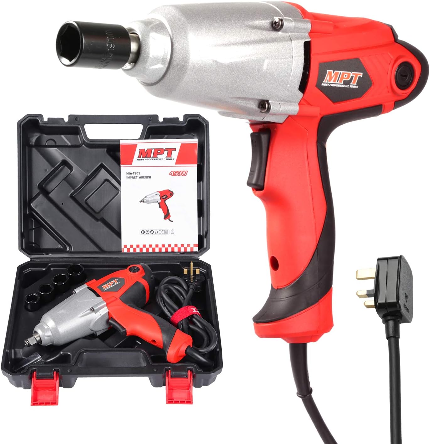 450W Electric Impact Wrench Driver - Electric Impact Wrench – ½ inch ...