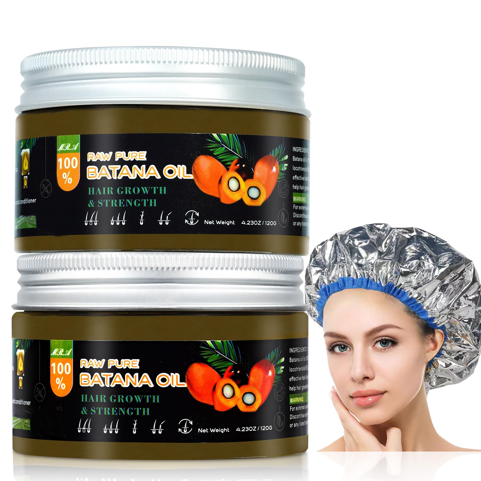 Amazon.com: MR.A 2Pack Raw Batana Oil for Hair Growth, 8.4OZ Unrefined ...