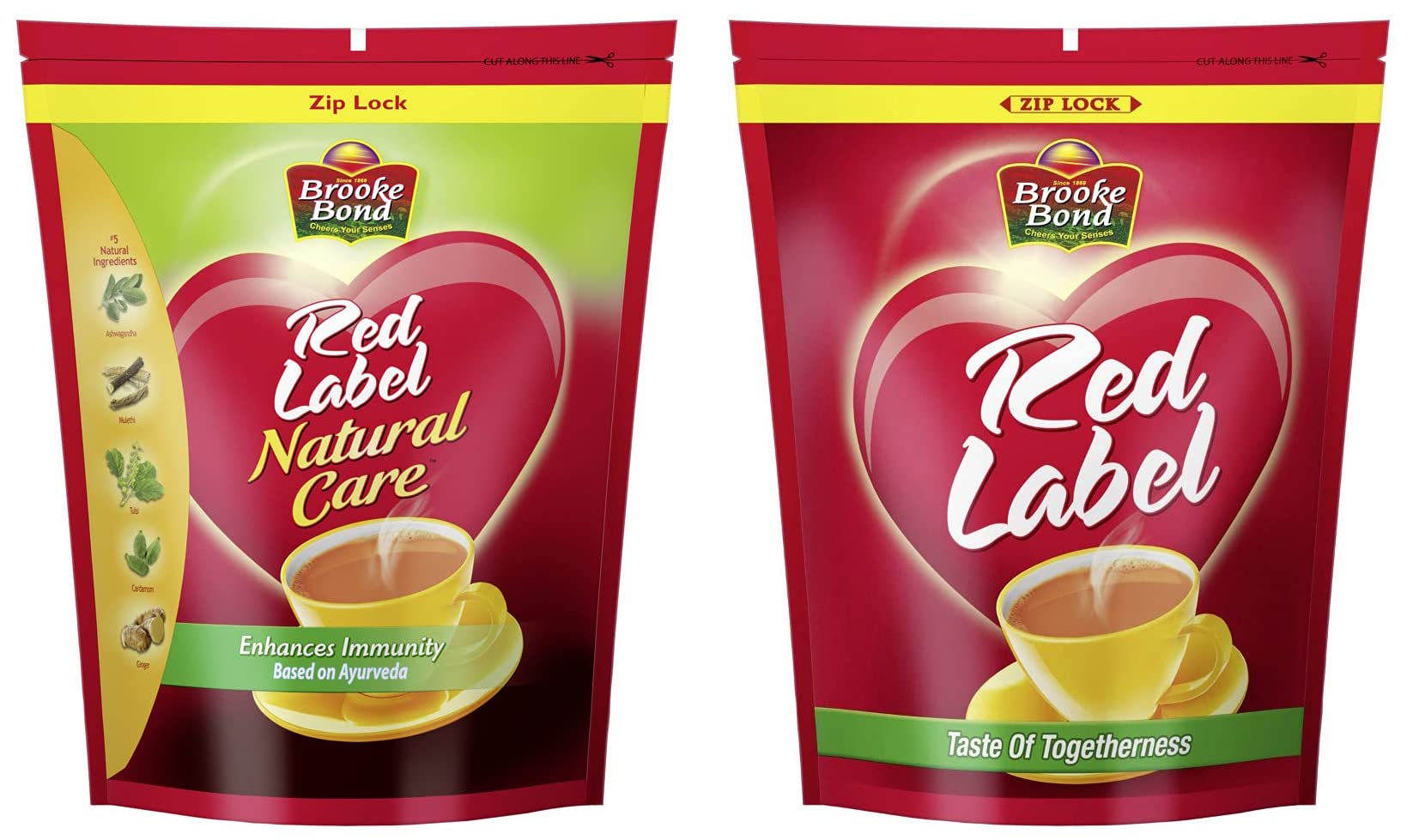 Buy Red Label Natural Care Tea, Chai Made with 5 s, 1 Kg + Red Label ...