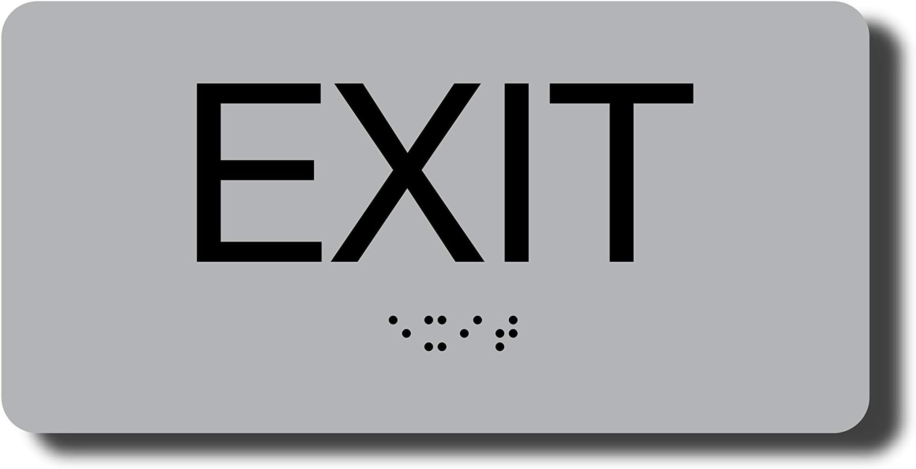 Amazon.com: Exit Sign - ADA Compliant Exit Signs With Braille and ...