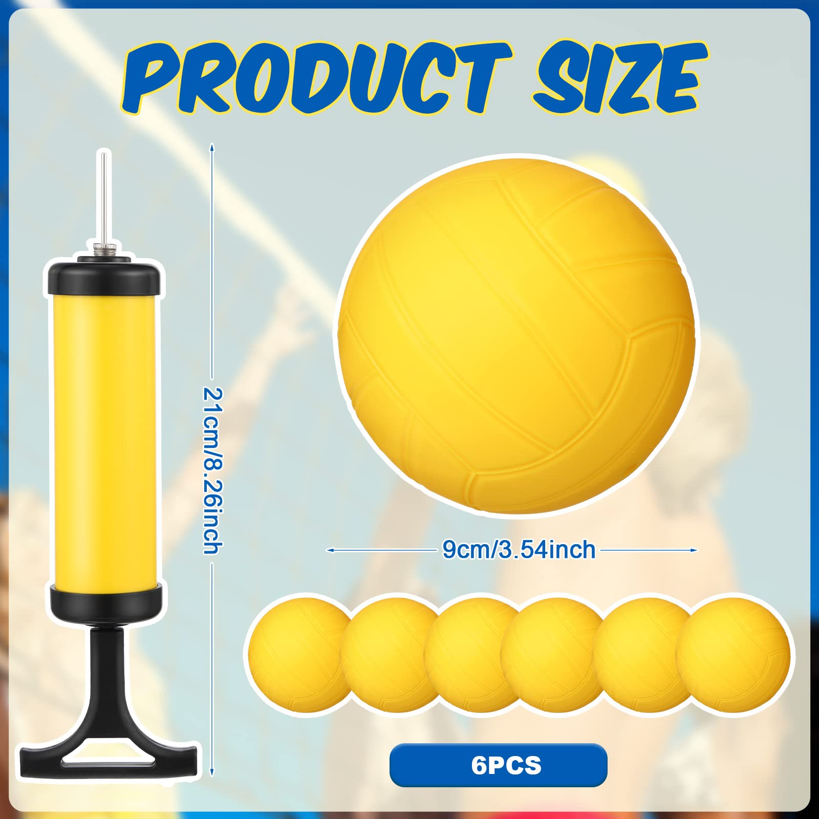 Snapklik.com : Vinsot 6 Pcs Game Ball 3.5 Inch Competitive Balls Soft ...