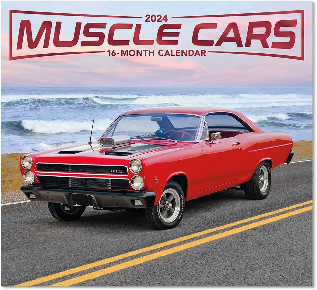 Amazon.com: Muscle Cars 2024 Full Size Wall Calendar for Planning ...
