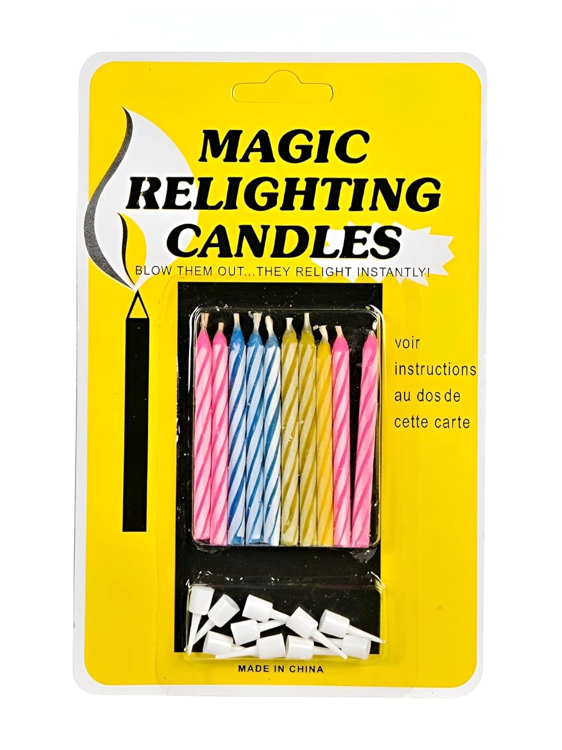 SQUIDSY Magic Relighting Candle, 1 Packs Birthday Candles Fun Prank Kit ...