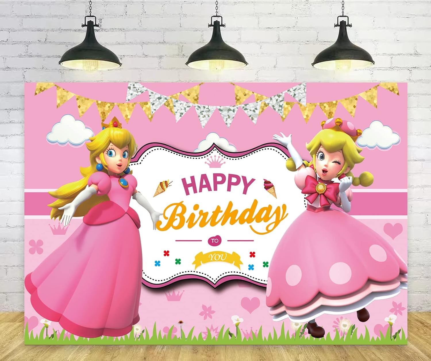Amazon.com : Princess Backdrop for Birthday Party Decorations, Princess ...