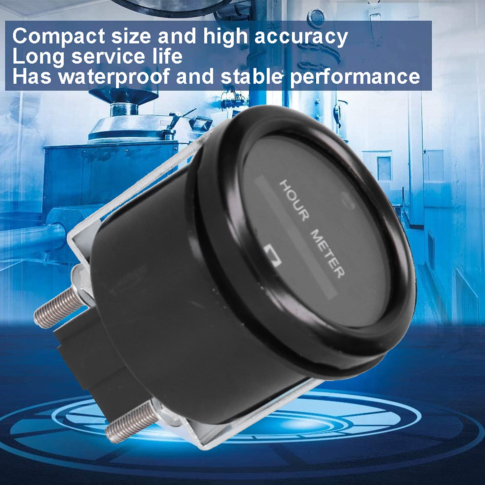 Waterproof Hour Gauge 6 Digit Quartz Hour Meter - Waterproof AC/DC 12 ...