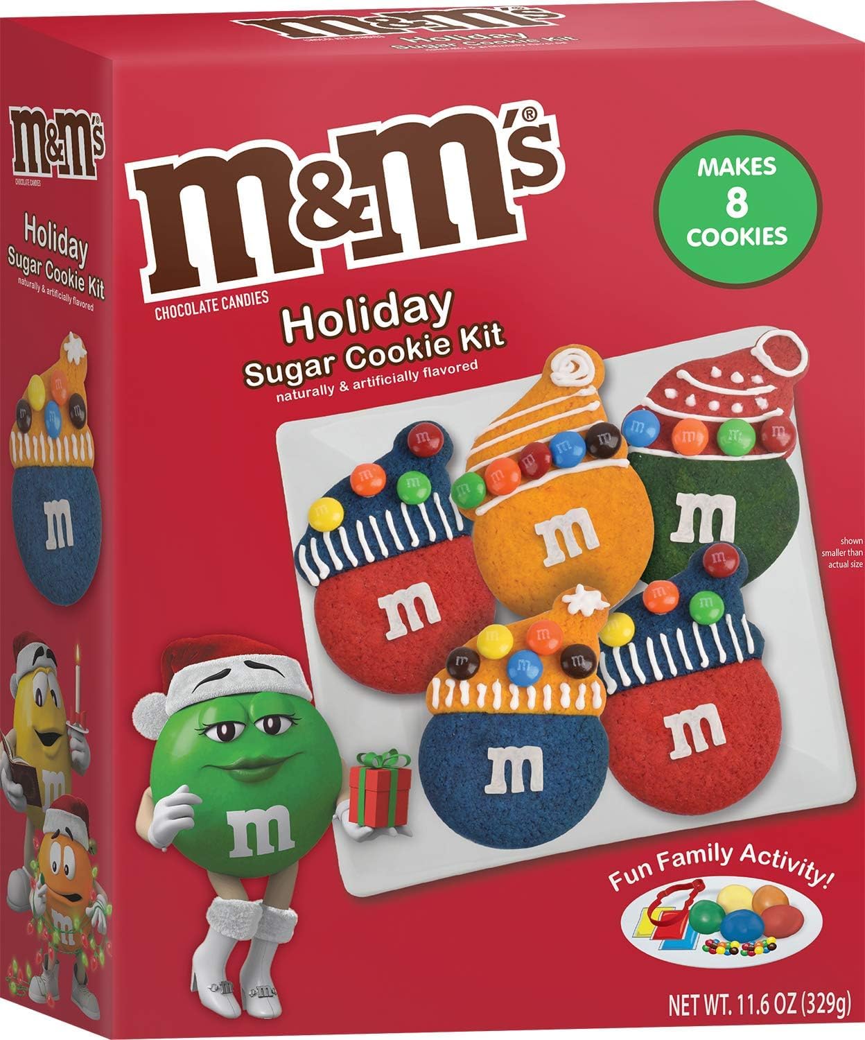 Amazon.com : M&M's Holiday Sugar Cookie Kit - 11.6 oz (329g) - Sugar ...
