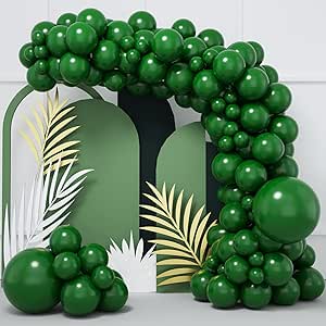 Amazon.com: RUBFAC 87pcs Dark Green Balloons Different Sizes 18 12 10 5 Inch for Garland Arch ...