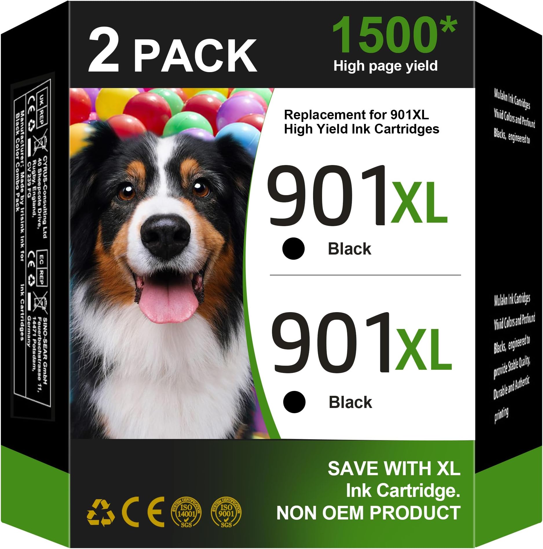 Amazon.com: 901XL Ink Cartridge Black and Color Replacement for HP 901 ...