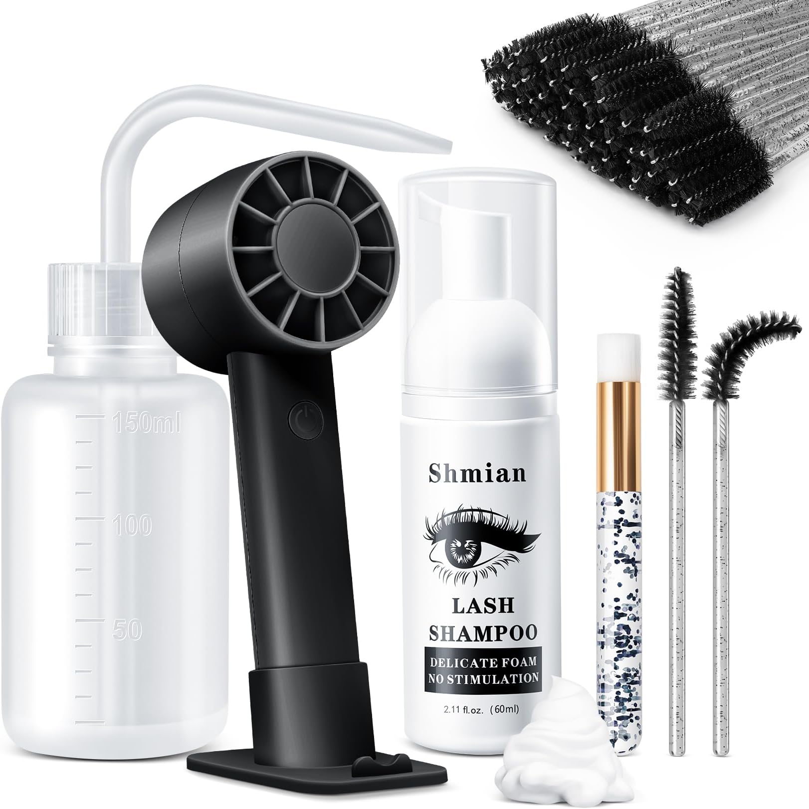 Amazon.com: Shmian Eyelash Shampoo 60ML for Lash Extension Cleanser ...