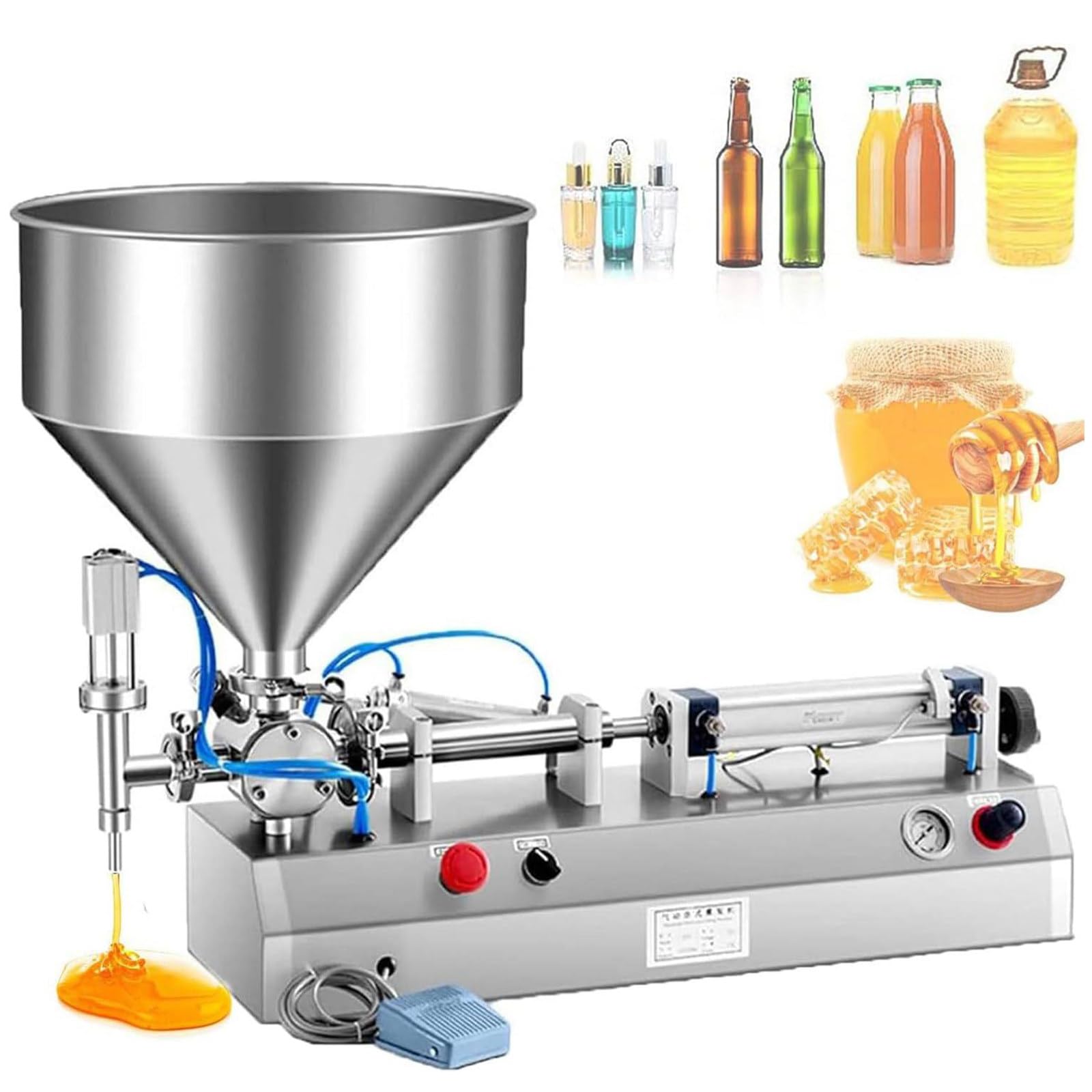 RESKIU Horizontal Pneumatic Liquid and Paste Filling Machine 5-1500ml ...