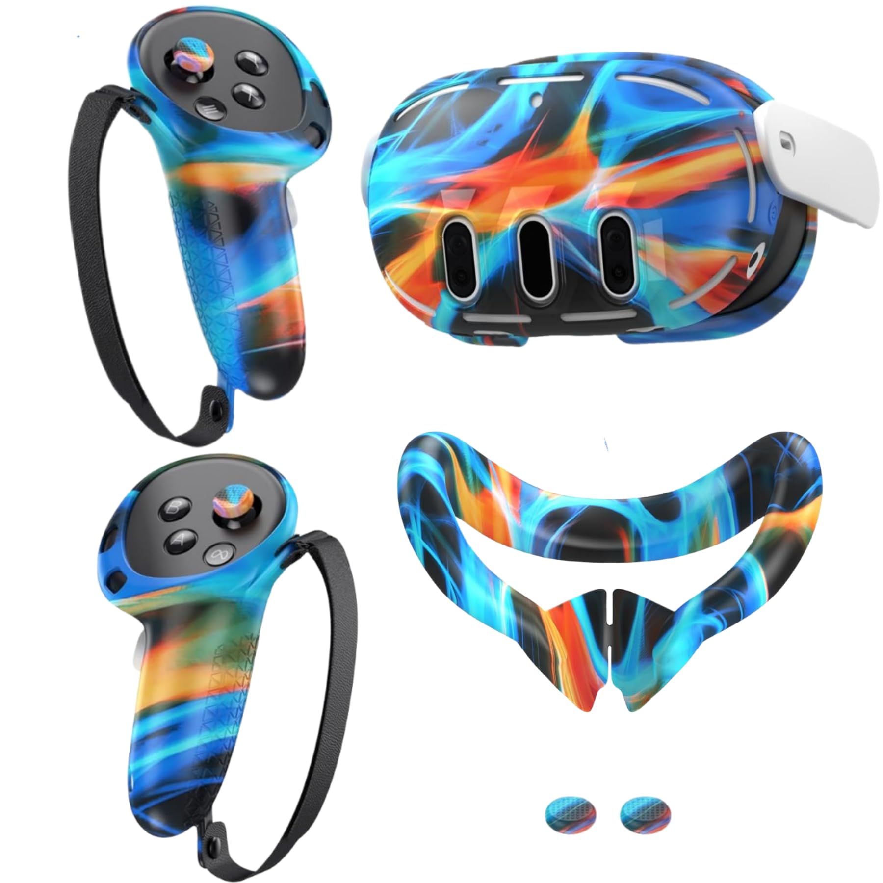 Amazon.com: Silicone Protective Case Compatible with Meta/Quest 3 Set ...