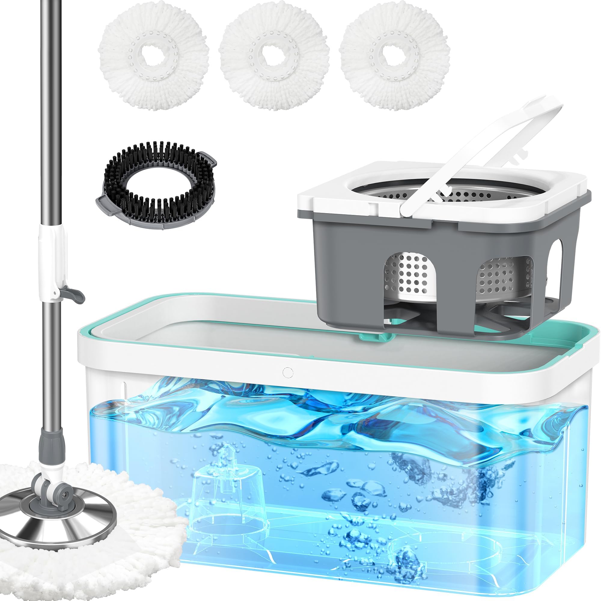 Amazon.com: Casabella Clean Water Spin Mop System with Extra Mop Head ...