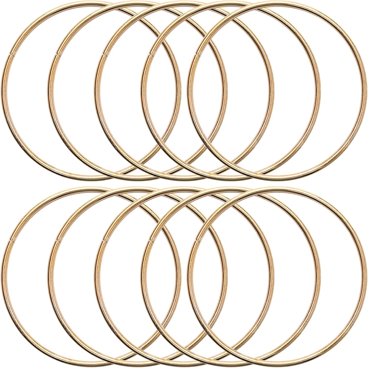 Amazon.com: 10 Pcs 8 Inch Metal Rings for Craft Gold Hoops Floral ...