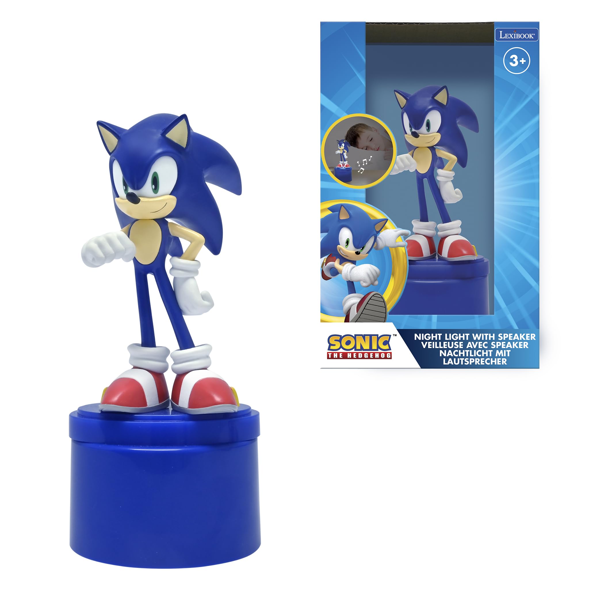 Amazon.com: LEXIBOOK NS01SN Sonic The Hedgehog, Nightlight with speaker ...