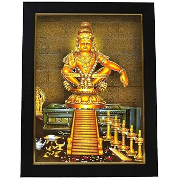 101Temples Sabarimala Swarna Ayyappan Photo Frame for pooja room with ...