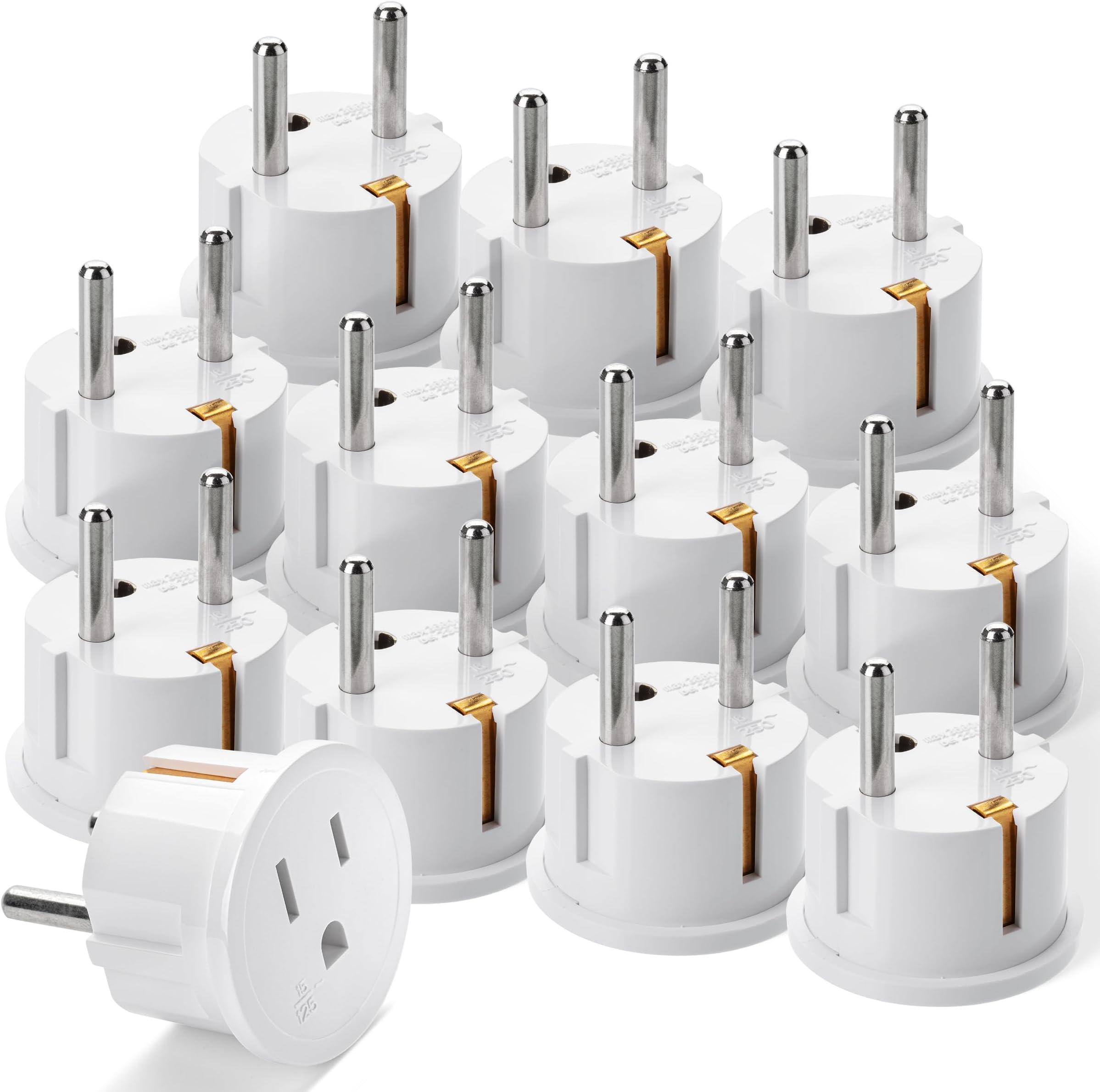 Amazon.com: Bates- European Travel Plug Adapter, 12 Pack, European Plug ...