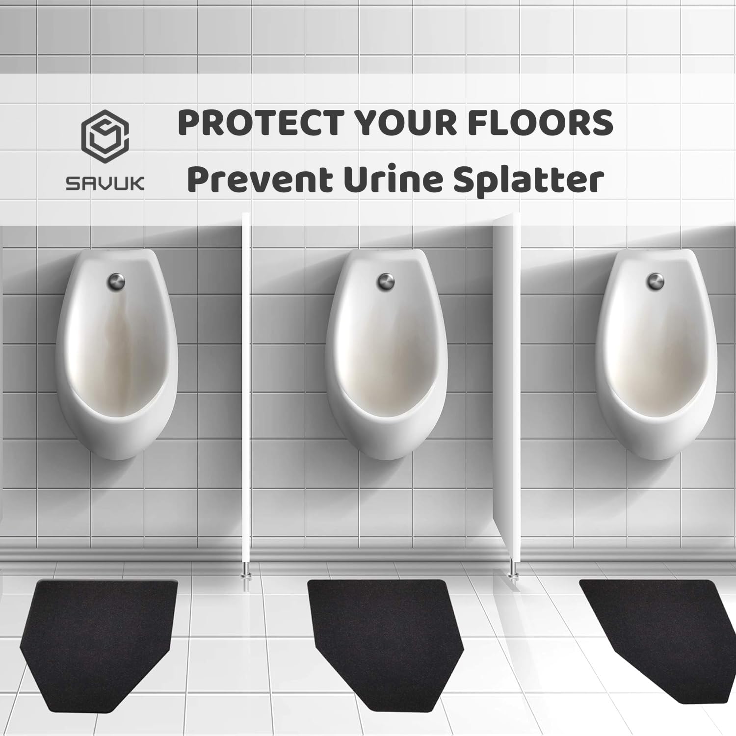 Snapklik.com : SAVUK Urinal Mats Non-Slip Non-Adhesive Water Absroption ...