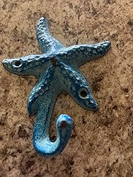 Amazon.com: Iron Starfish Hook, Set of 2, Light Blue : Home & Kitchen