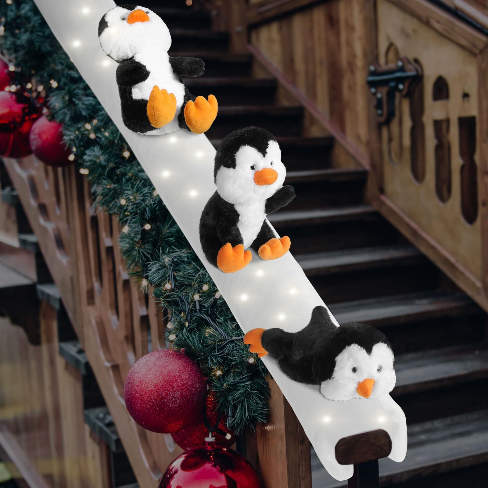Amazon.com: Liliful 3 Set Christmas Penguin Stairway Holiday Decoration ...