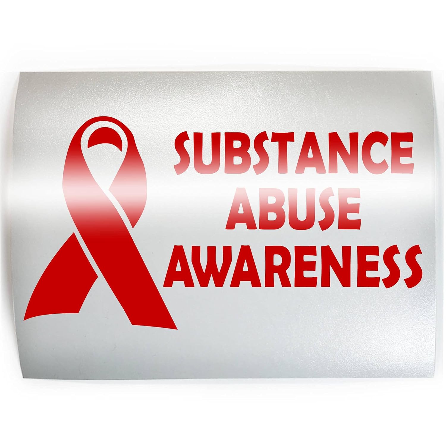 Amazon.com: SUBSTANCE ABUSE AWARENESS Red Ribbon Alcohol Drug Addiction ...
