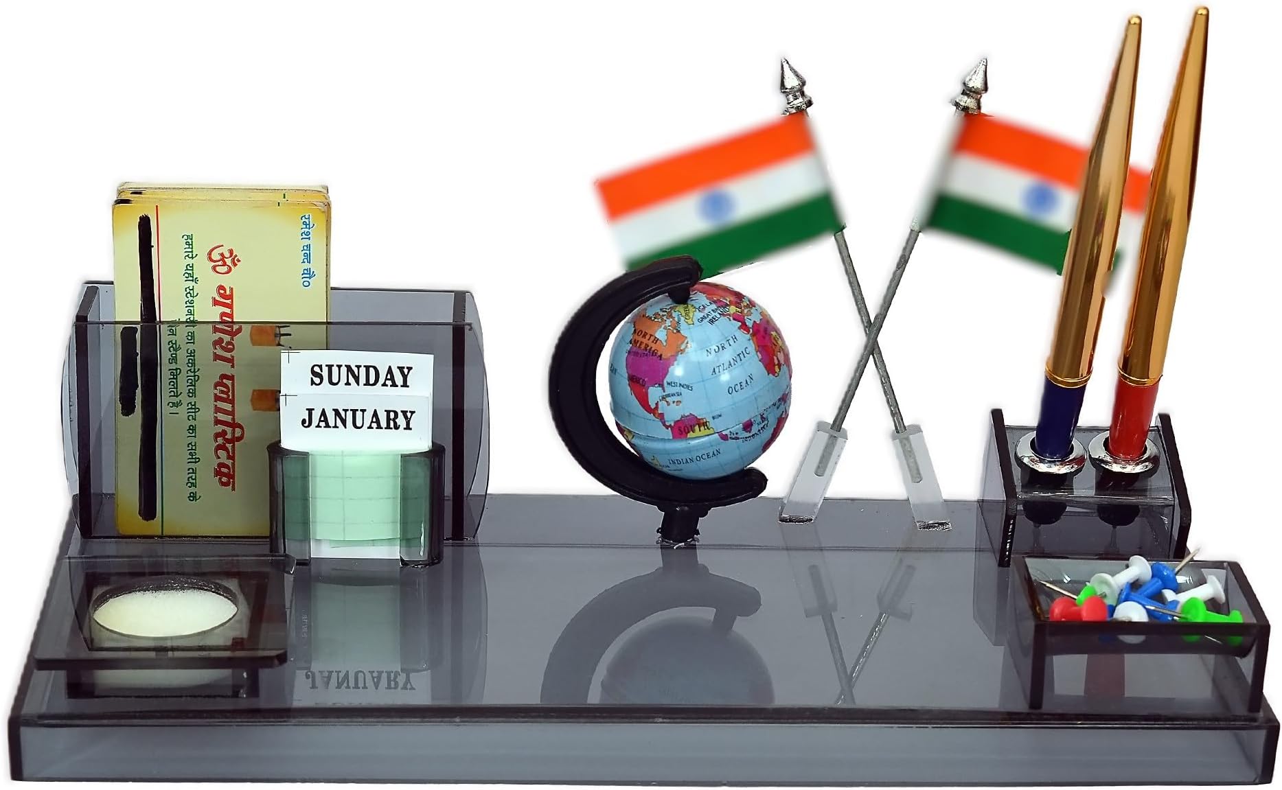 Acrylic Flag Pen Stand For Office Study Table(2 pen free) Stylish ...