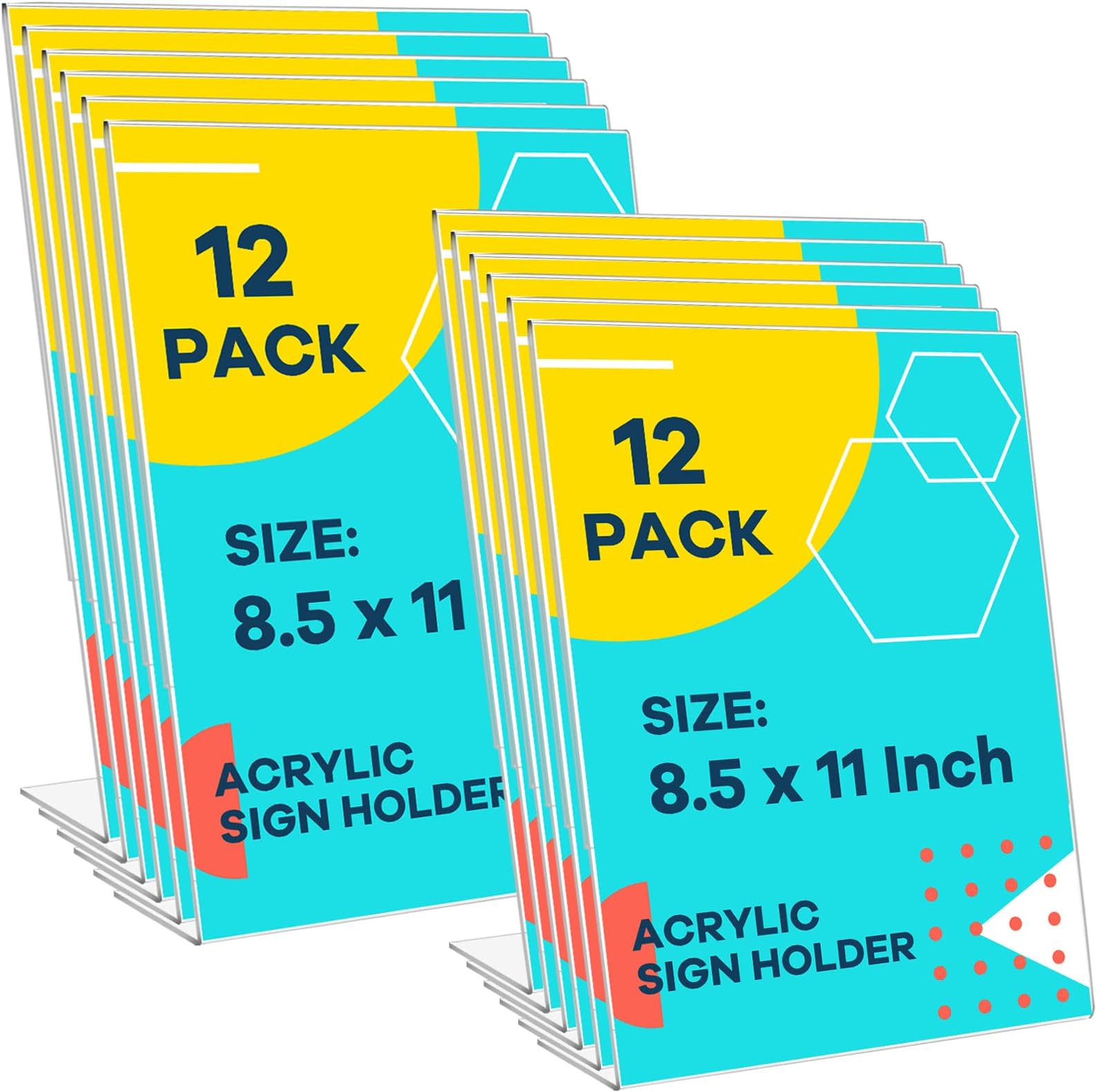 Amazon.com: Aheroi 12 PCS Acrylic Sign Holder 8.5 x 11, Clear Sign ...