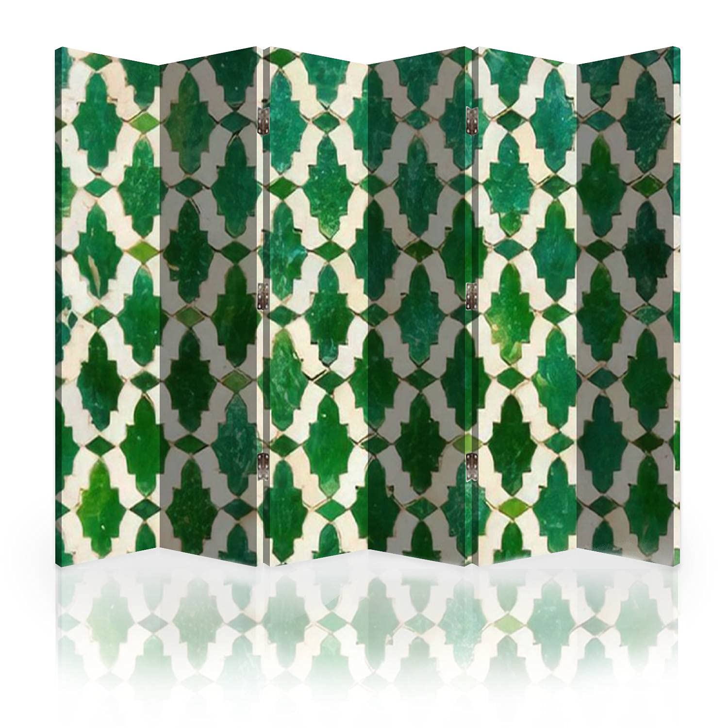 Buy Canvas Room Divider Screen Moroccan Tiles with Traditional Patterns ...