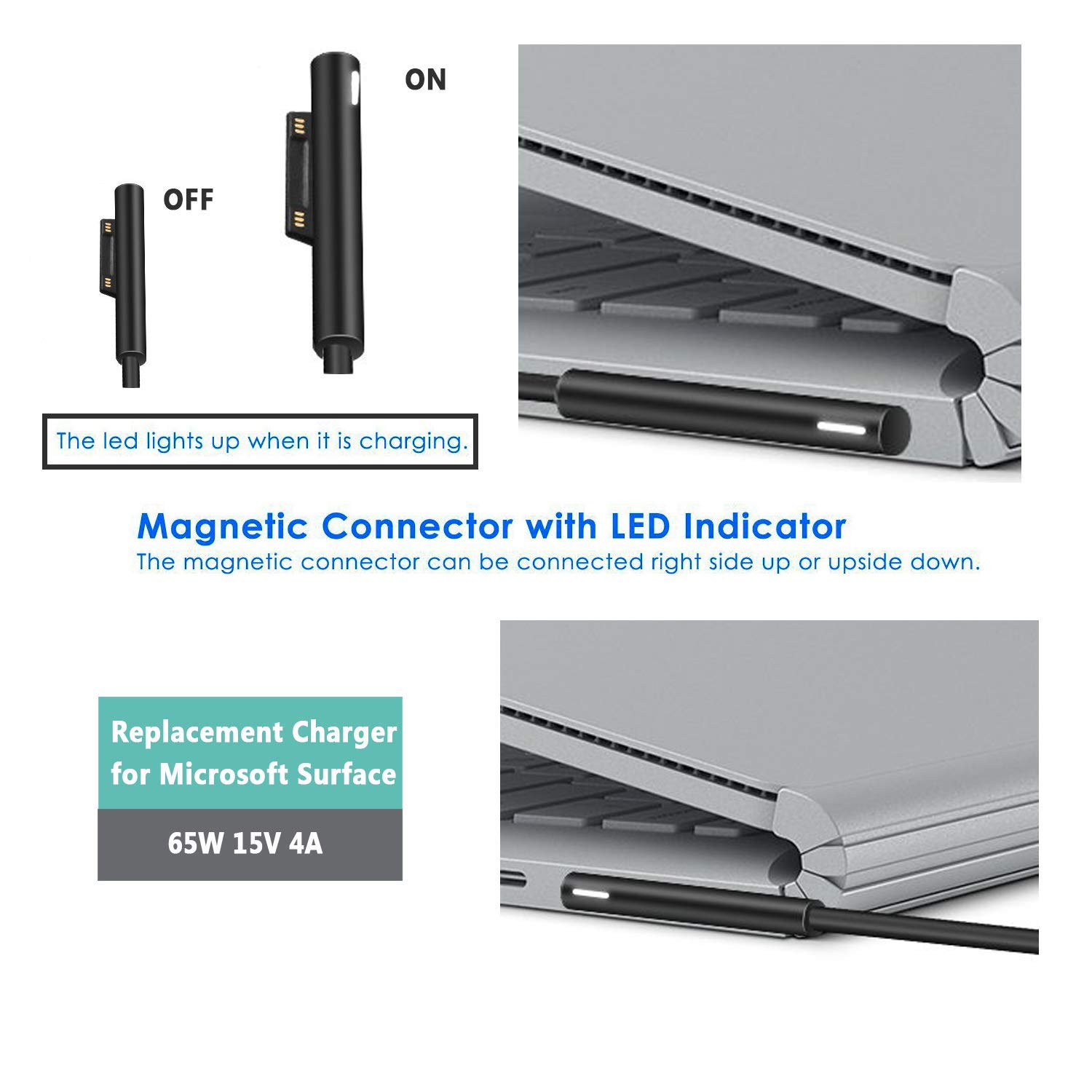 Buy 65W Replacement Charger Adapter for Surface Pro Charger Surface ...