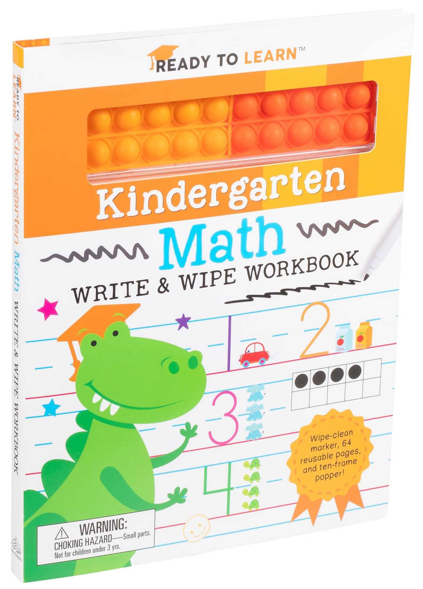 Ready to Learn Kindergarten Math Write & Wipe Workbook with Popper