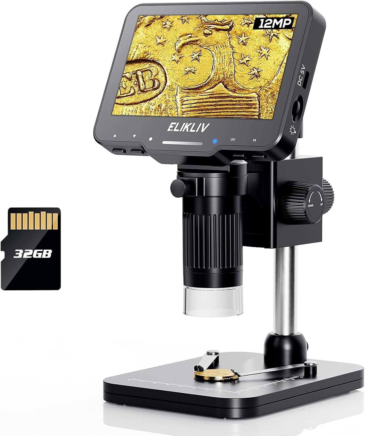 Amazon.com : Elikliv Coin Microscope EDM4 Max, 4.3" LCD Digital ...