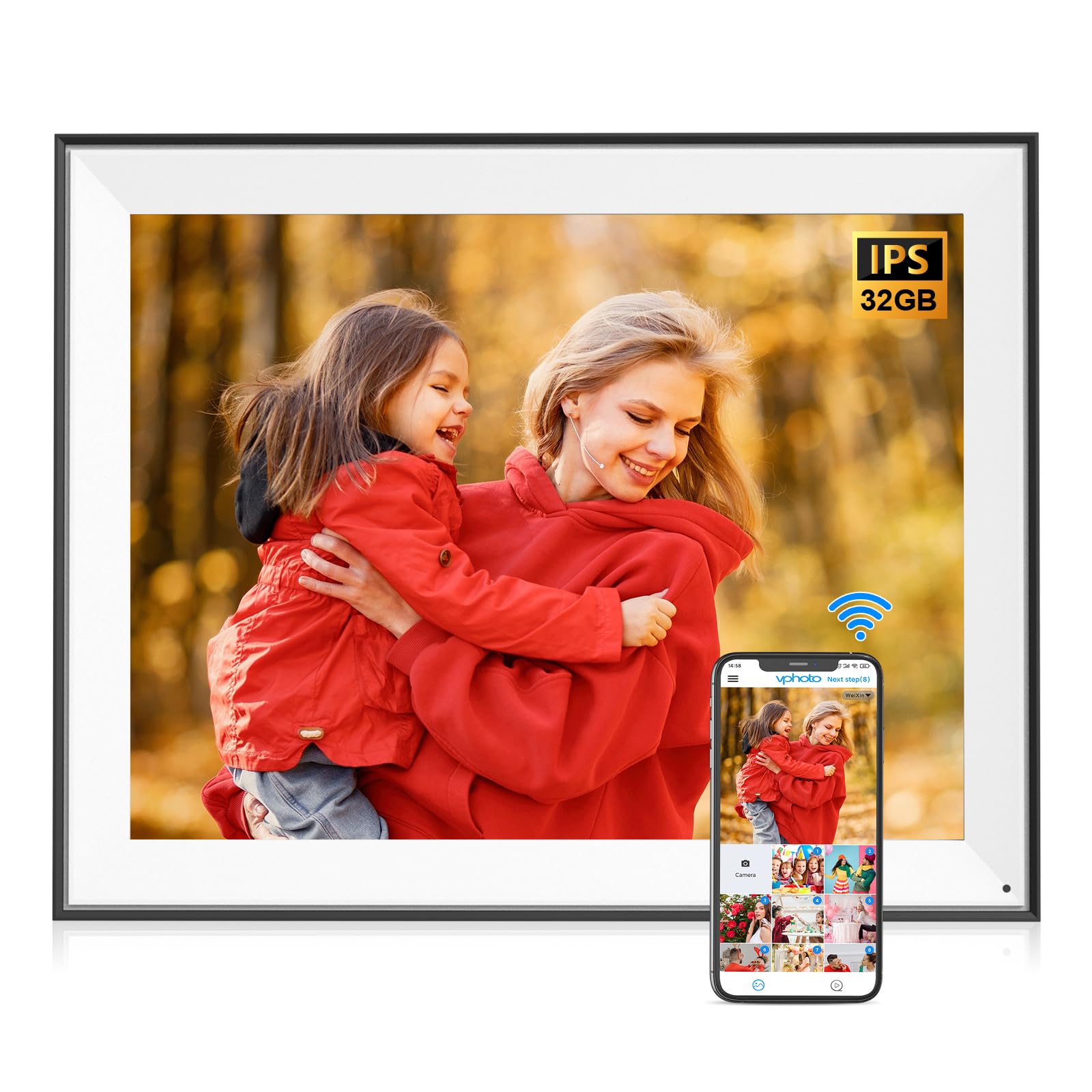 Amazon.com : Large Digital-Picture-Frame 17-Inch Photo Frame - Dual ...