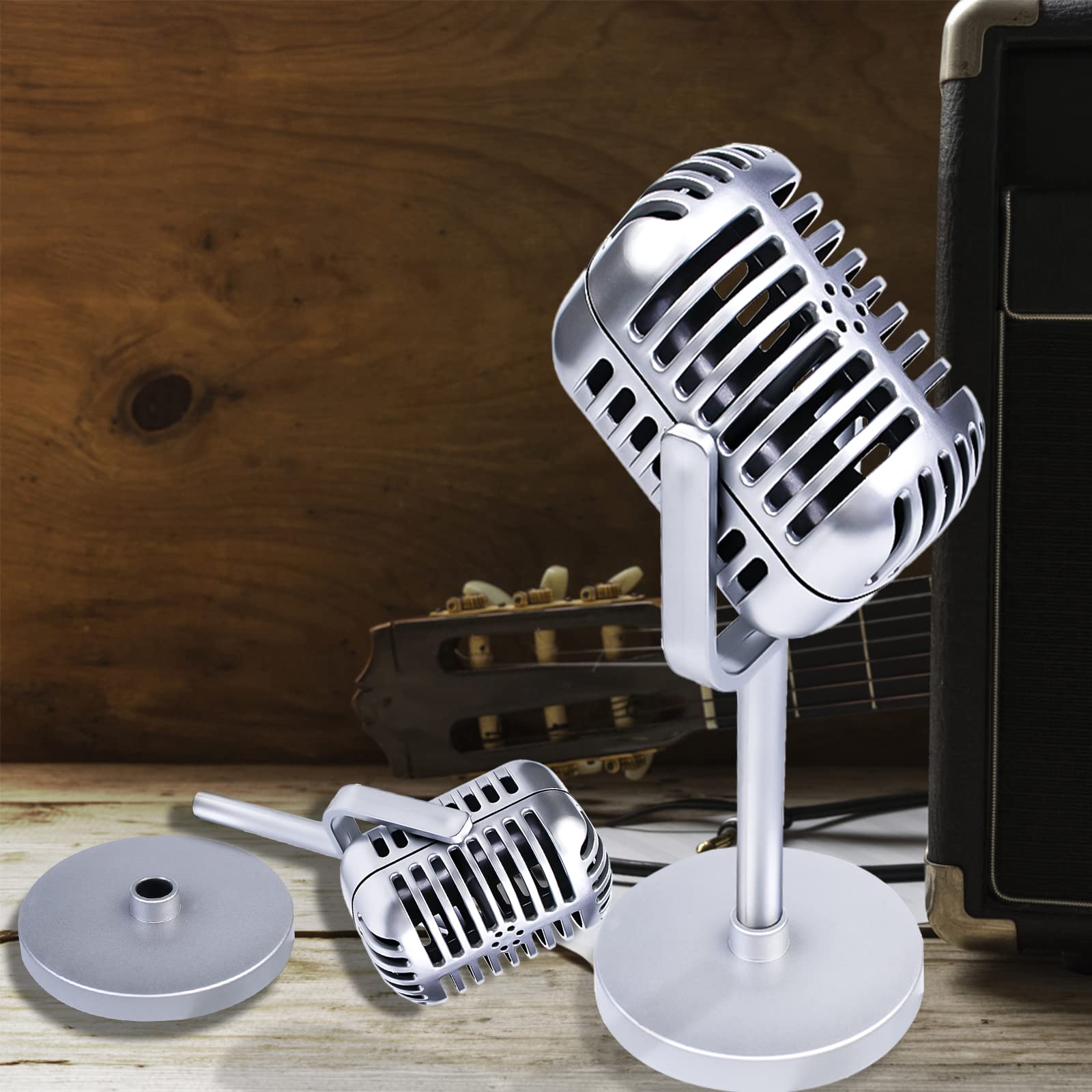 Snapklik.com : Retro Microphone, 4 Pcs Vintage Microphone, Prop Microphones