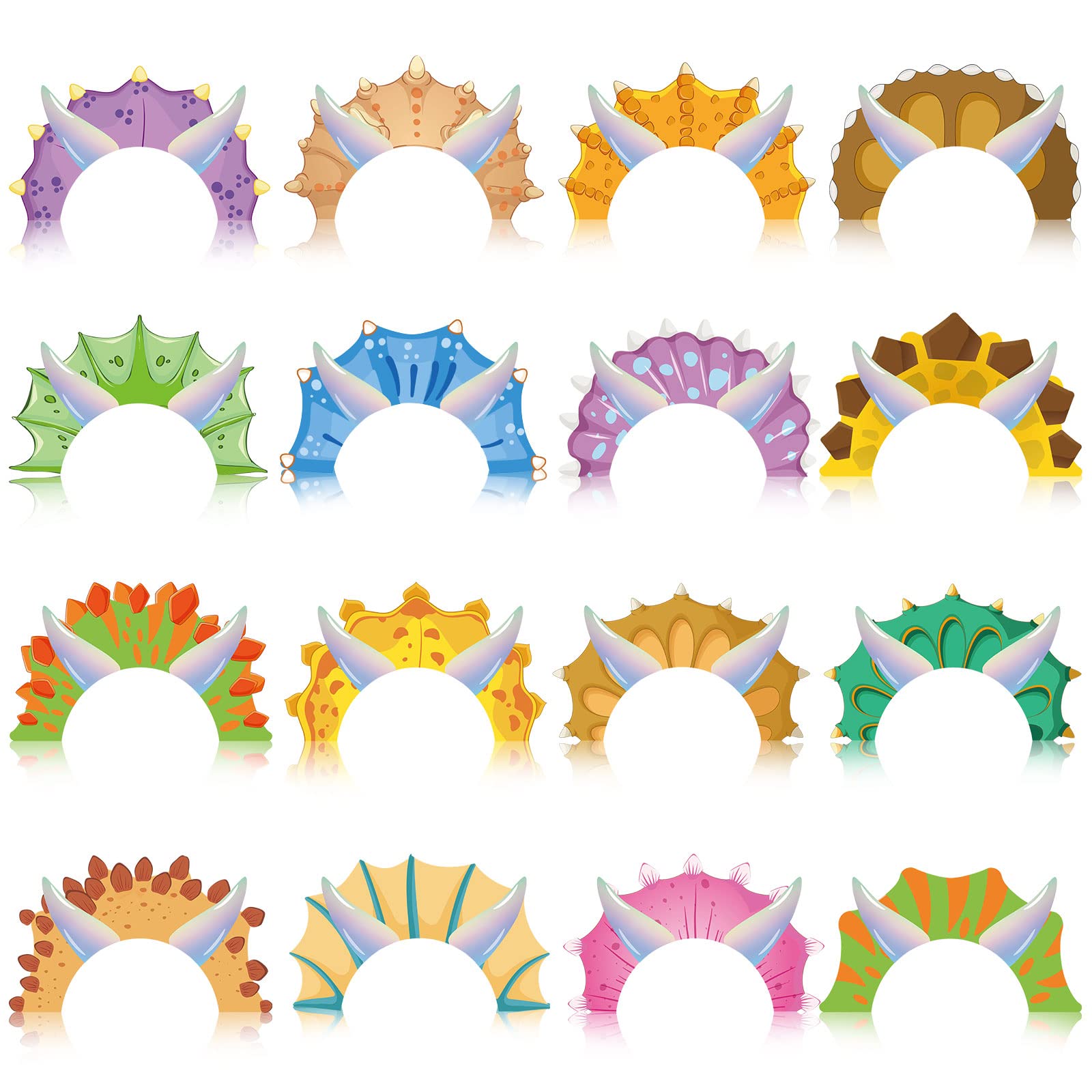 Amazon.com: 32 Pcs Dinosaur Party Hats - Adjustable Dino Tiaras ...